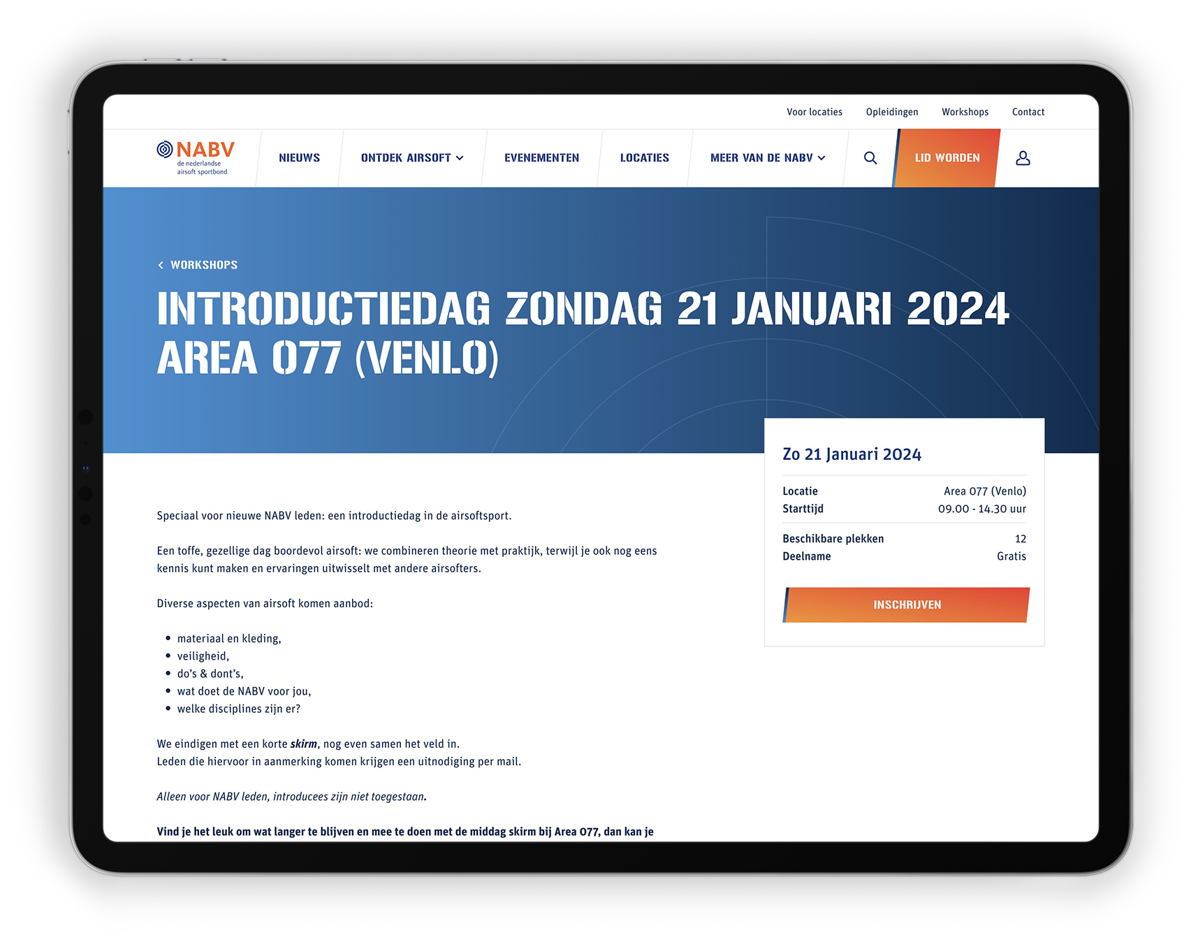 NABV - WordPress website